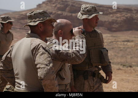 U.S. Marine Corps Col. Farrell J. Sullivan, right, commanding officer ...