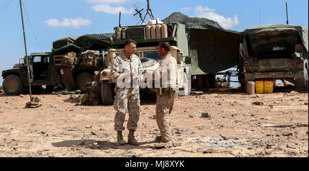 Col. Frank Donovan, left, commanding officer of the 24th Marine ...