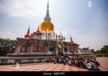 Mahasarakham, Thailand - October 26, 2013 : Buddhist people circular ...