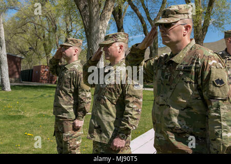 Col. Sean Campion, commander of the 96th Sustainment Brigade, addresses ...