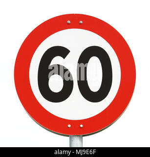 speed limit 60 mph sixty miles per hour national speed limit on country ...