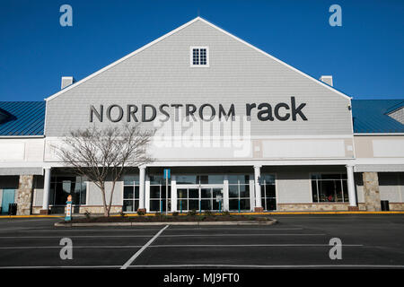A logo sign outside of a Nordstrom Rack retail store location in Orem ...