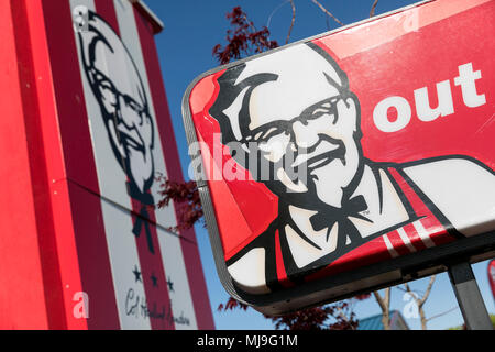 KFC Kentucky Fried Chicken fast food outlet in Manchester, England, UK ...