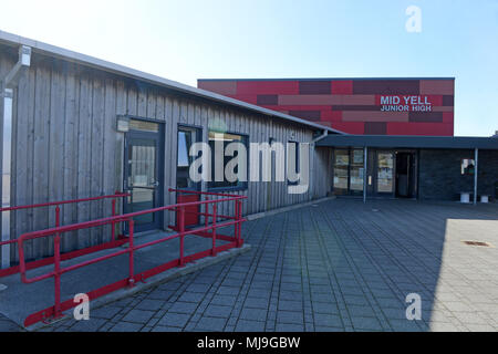 Mid Yell Junior High School in the Island of Yell in Shetland Stock ...