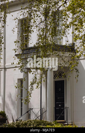 Porch and entrance of a regency house in Pittville, Cheltenham ...