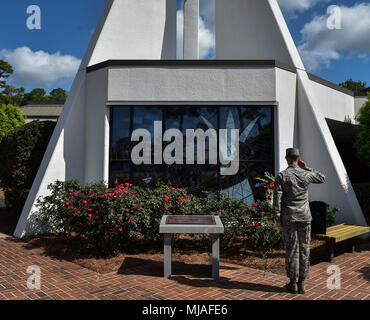 The Operation Eagle Claw memorial wreath sits on display at the air ...