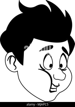 Sick man face on black and white colors Stock Vector Image & Art - Alamy