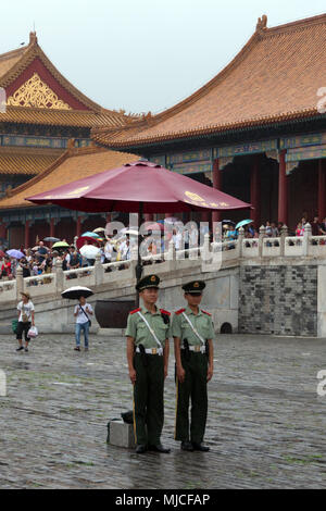 Police Guards At Forbidden City, Beijing, China Stock Photo - Alamy