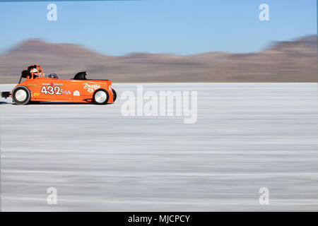 Racing car, self-built, Bonneville Speed Week, Great Salt Lake, Utah ...