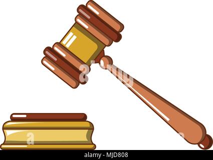 Lifted judge gavel icon, cartoon style Stock Vector Image & Art - Alamy