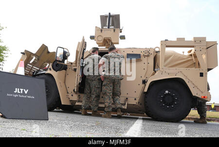 A joint light tactical vehicle with Marine Wing Support Squadron 271 ...