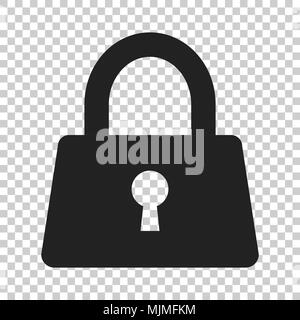 Padlock icon isolated on transparent background. Symbol sign lock ...