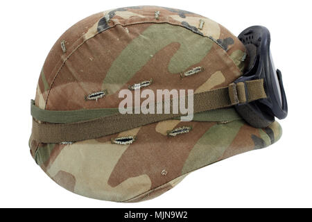 A US PASGT Kevlar helmet with a Woodland (M81 General Purpose Pattern ...