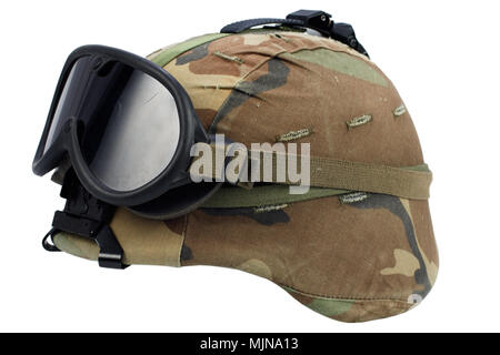A US PASGT Kevlar helmet with a Woodland (M81 General Purpose Pattern ...