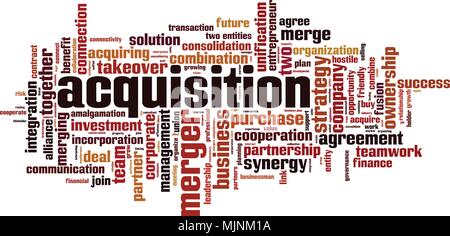 Acquisition word cloud concept. Vector illustration Stock Vector Image ...