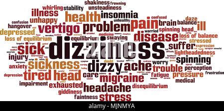 Dizziness word cloud concept. Vector illustration Stock Vector Image ...