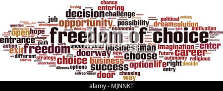 Freedom of choice word cloud concept. Vector illustration Stock Vector ...