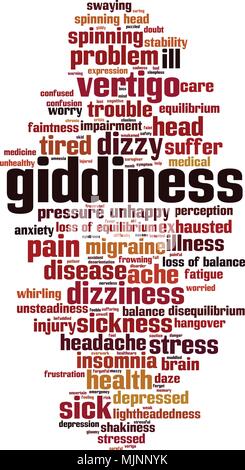 Giddiness word cloud concept. Vector illustration Stock Vector Image ...