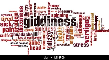 Giddiness word cloud concept. Vector illustration Stock Vector Image ...