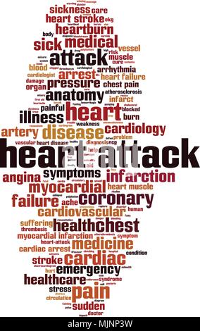 Heart attack word cloud concept. Vector illustration Stock Vector Image ...