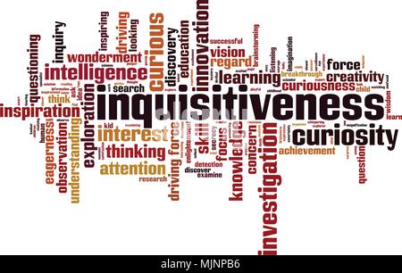 Inquisitiveness word cloud concept. Vector illustration Stock Vector ...