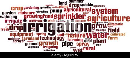 Irrigation word cloud concept. Vector illustration Stock Vector Image ...