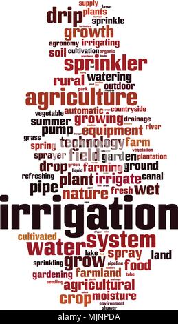 Irrigation word cloud concept. Vector illustration Stock Vector Image ...