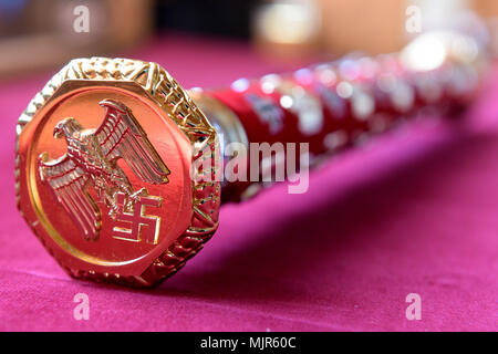 18 April 2018, Germany, Herrlingen: Erwin Rommel's grave at the ...