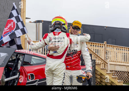 Lexington, Ohio, USA. 5th May, 2018. Nate Stacey (USA) and Kyle ...