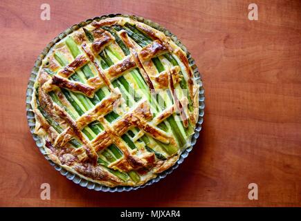 Asparagus cake directly above view Stock Photo - Alamy