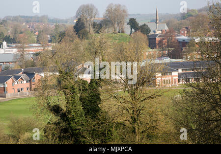 View over buildings and grounds of Marlborough College school ...