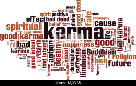 Good karma word cloud concept. Vector illustration Stock Vector Image ...