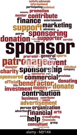 Sponsor word cloud concept. Vector illustration Stock Vector Image ...
