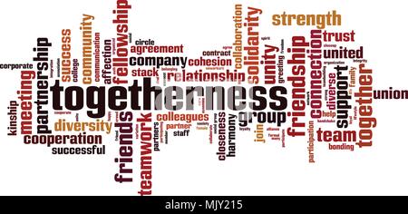Togetherness word cloud concept. Vector illustration Stock Vector Image ...