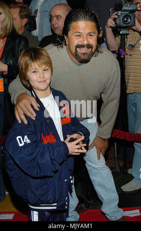 Miko Brando and his daughter Prudence at the premiere of FLIGHT OF ...