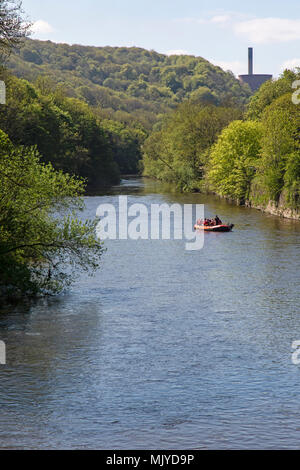 The River Severn from the Jackfield Bridge in Ironbridge, Shropshire ...