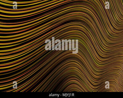 Abstract colorful yellow golden fractal on black background. Fantasy ...