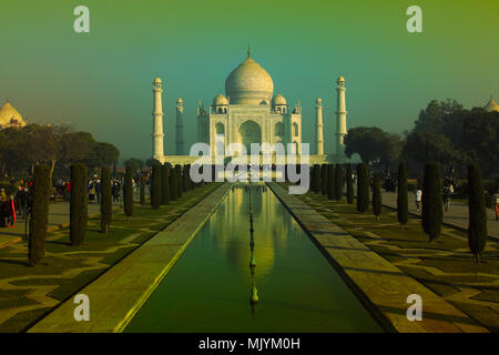 Changed color Taj Mahal photo Stock Photo - Alamy
