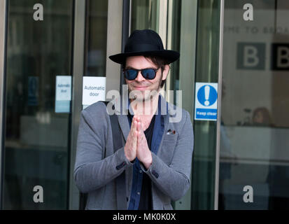 Musician and singer-songwriter, Gareth 'Gaz' Coombes arrives at the BBC ...