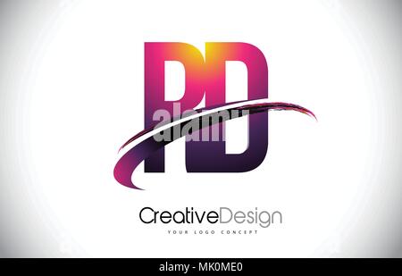 RD Letters Logo Design with Purple Blue Colors and Pine Forest Trees ...