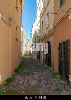 Alghero old town, Alghero street view on a beautiful day. Alghero ...