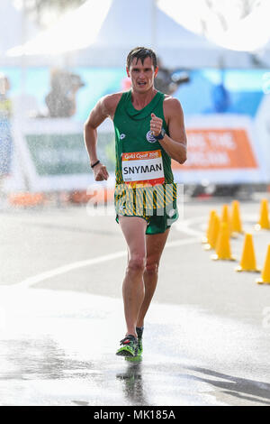 GOLD COAST, AUSTRALIA - APRIL 8: Wayne Snyman of South Africa in the ...