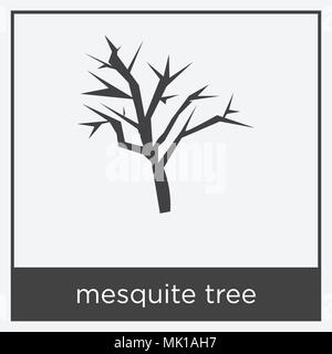 mesquite tree silhouette on white background Stock Vector Image & Art ...