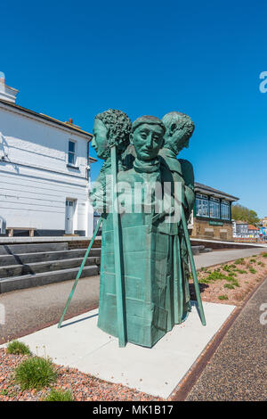 The sculpture 'Rug People' at Folkestone harbour train station restored ...