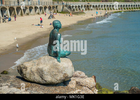 The Folkestone Mermaid. A bronze statue by Cornelia Parker for the ...