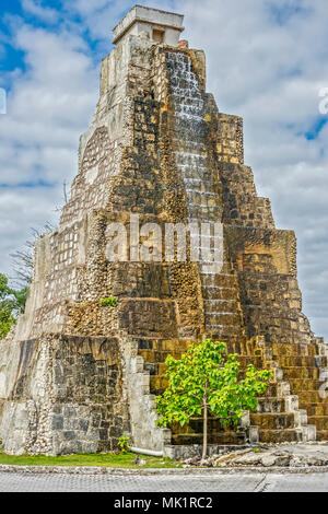 Artificial Pyramid, Costa Maya Tourist Resort, Mexico Stock Photo - Alamy