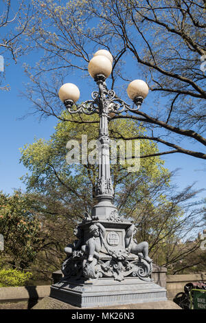 central park lamp post New York City USA Stock Photo - Alamy