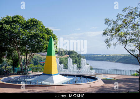 Triple frontier tri-border area along the junction of Paraguay ...