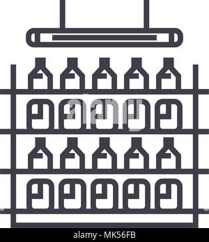 rack wine line icon vector illustration Stock Vector Image & Art - Alamy