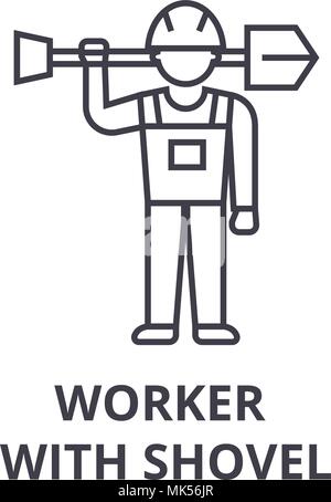 Man Shoveling Icon. Shovel Construction Dig Digging Building ...